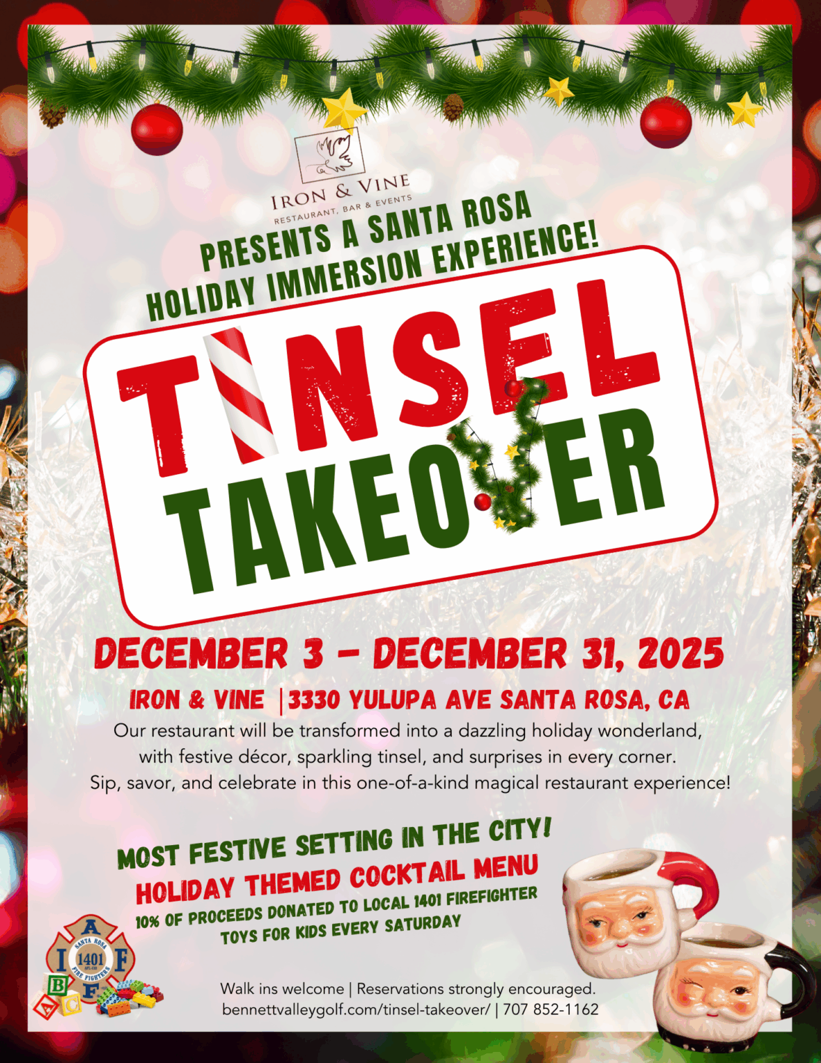 Tinsel Takeover – Festive Decorated Restaurant all season – Bennett ...